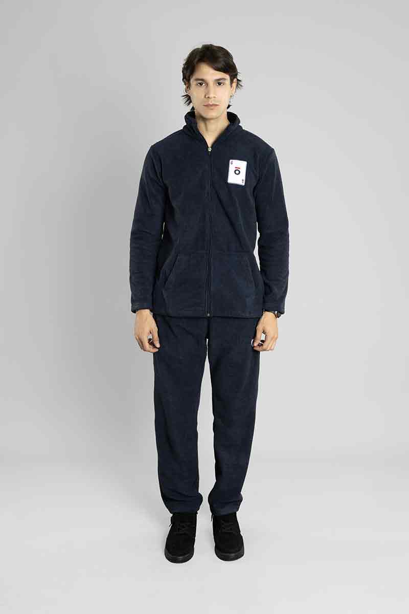 Blue Color Fleece Co-ord Set – Peplos Jeans