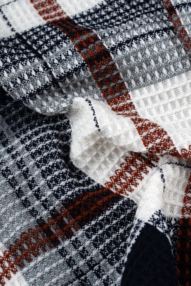 Oversized Checkered Shacket For Men (White & Black) – Peplos Jeans